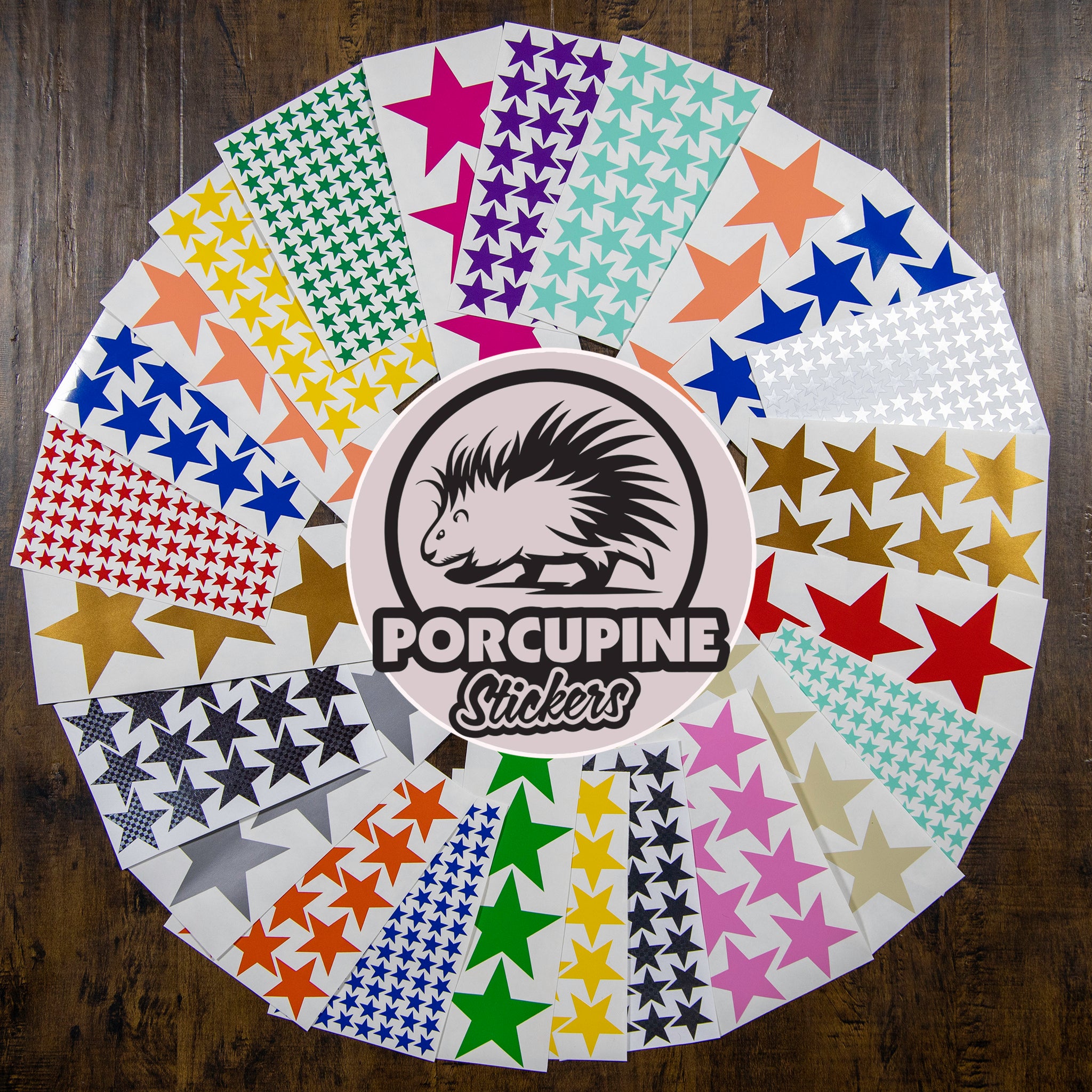 Porcupine Stickers Precision Cut Custom Vinyl Decals